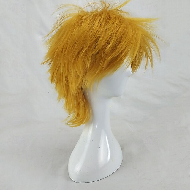 Synthetic Hair Yellow Spiky Cosplay Wig Shadow Realm Style Anime ...