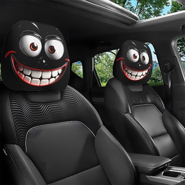 2/4PCS Cute Big Eye Monster Car Headrest Covers, Universal Fit Soft ...