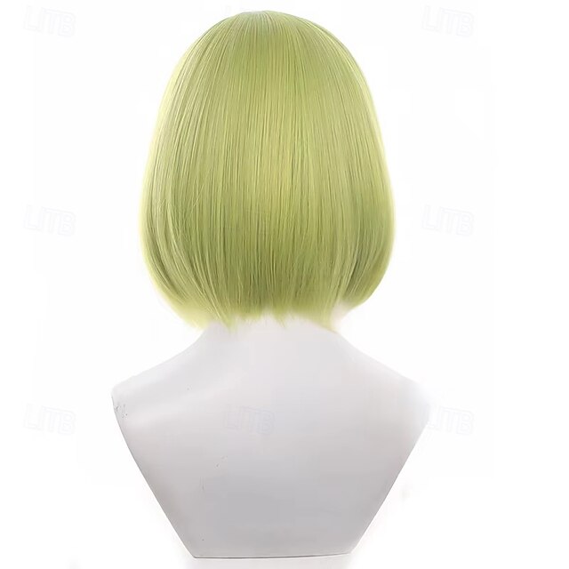 Light Green Short Bob Anime Cosplay Wig with Side Bangs – Magic Academy ...