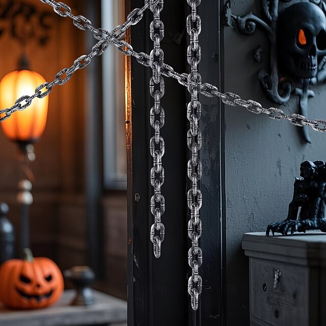 5 FT Fake Plastic Halloween Chain, Scary Hanging Chain Decoration for ...
