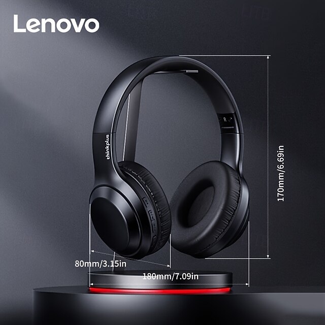Casque sans fil Lenovo ThinkPlus supra-auriculaire, Bluetooth 5.3 avec ...