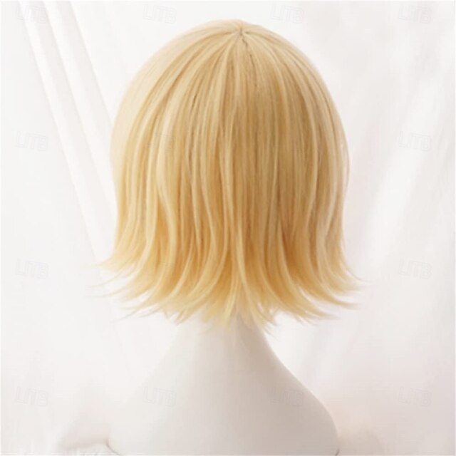 Short Blonde Anime Cosplay Wig with Side Bangs – Virtual Music Idol ...