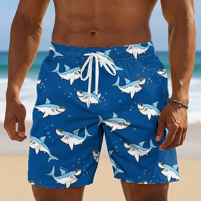Men's Shark Swim Trunks Bathing Suits Swim Shorts Board Shorts Mid ...