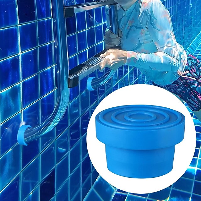 4 Pack Swimming Pool Ladder Rubber Bumpers, Blue Protective End Caps ...