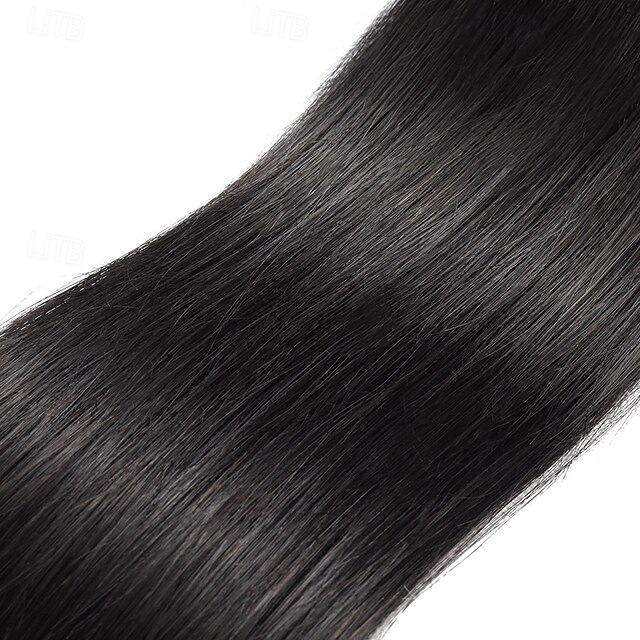 Natural Color Human Hair Bundle Straight Human Hair Extensions 1 Bundle ...