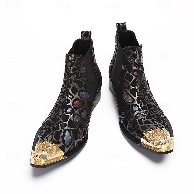 Men's Leopard Print Chelsea Boots – Luxury Designer Ankle Boots ...
