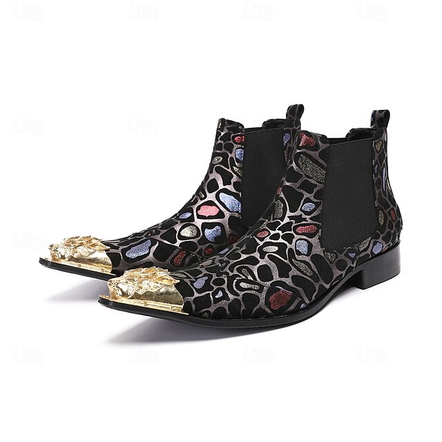 Men's Leopard Print Chelsea Boots – Luxury Designer Ankle Boots ...