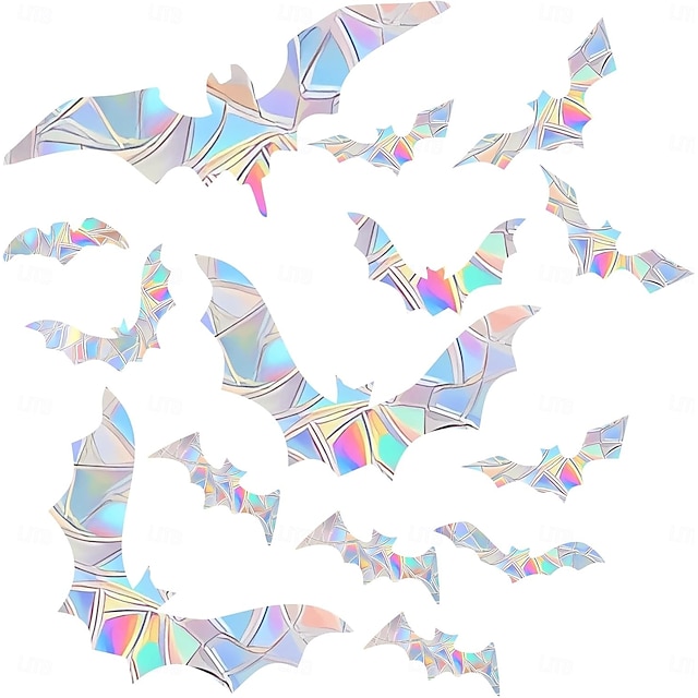 45PCS Halloween Bat Decoration Stickers for Bird Strikes - Anti ...