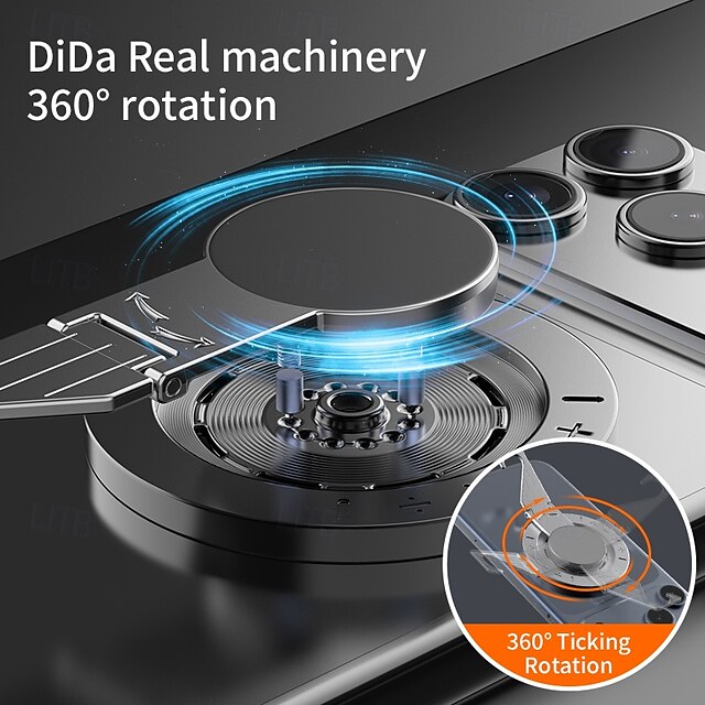 Magnetic Phone Ring Holder with Hook, 360° Rotating Foldable Phone ...