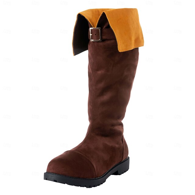Retro Vintage Medieval Renaissance Boots Fancy Dress Men's Halloween ...