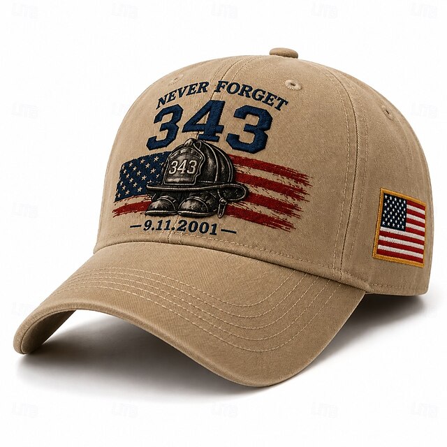 Never Forget 343 Memorial Hat, Adjustable 9/11 Firefighter Baseball Cap ...