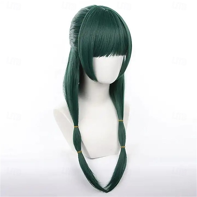 Green Anime Cosplay Wig with Bangs and Long Twin Tails – Ancient Palace ...