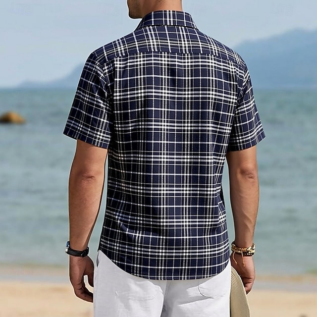 Men's Shirt Casual Shirt Button Up Shirt Black Burgundy Green khaki ...