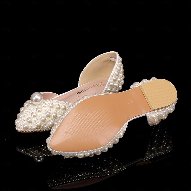 Women's Church Wedding City Wedding Wedding Flat Heel Pointed Toe ...
