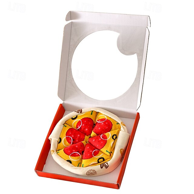 Funny Pizza Socks Gift Box for Men & Women - 4 Pairs Novelty Mixed ...