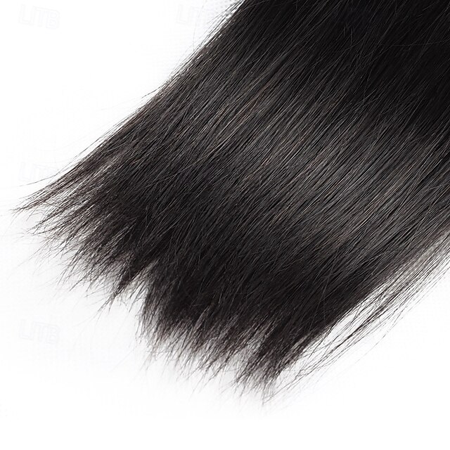 Natural Color Human Hair Bundle Straight Human Hair Extensions 1 Bundle ...
