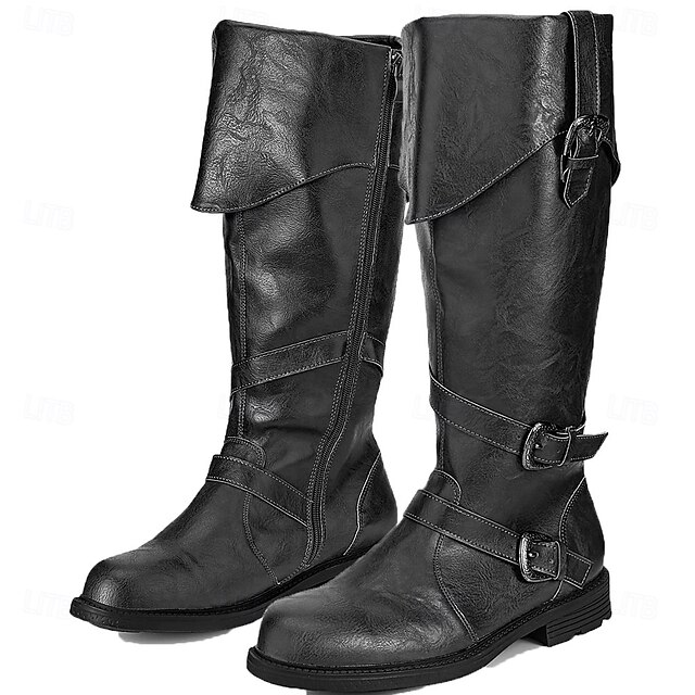 Retro Vintage Medieval Renaissance Boots Warrior Knight Ritter Buckle ...