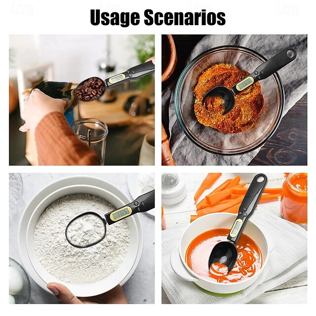 500g/0.1g Digital Spoon Scale, Electronic Measuring Spoon with LCD ...