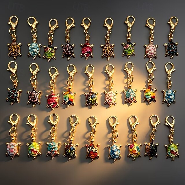 20PCS Turtle Keychains, Cute Turtle Key Rings for Backpack, Handbag ...