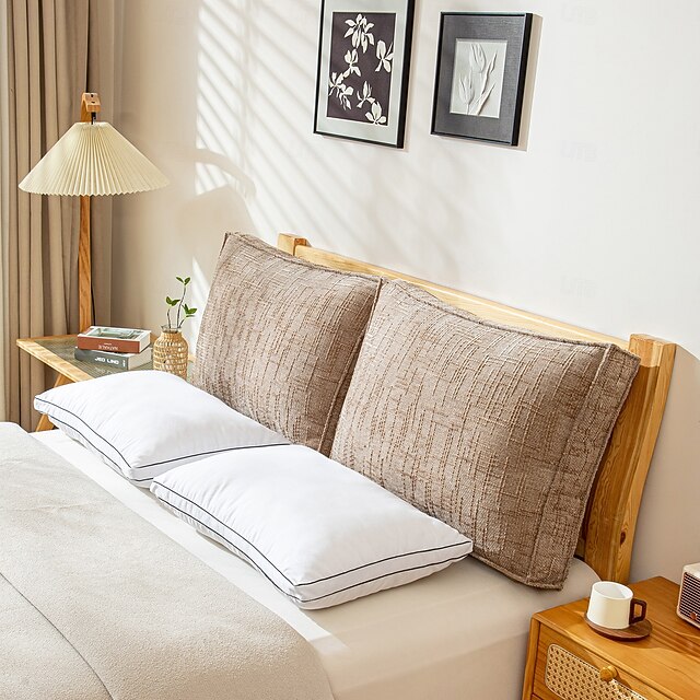 Sunflower Grain Textured Bread Headboard Pillow, Plump PP Cotton Filled ...