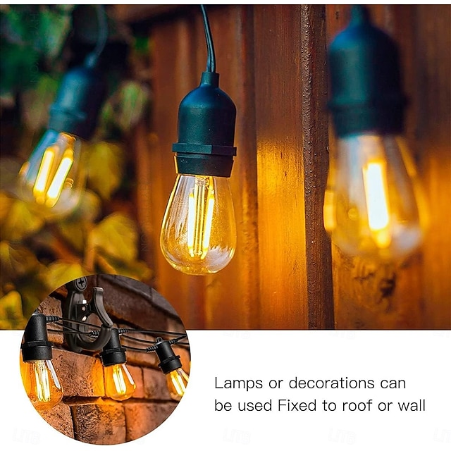 String Light Hooks, Screw-In Hanging Hooks for Outdoor Lights, Black ...