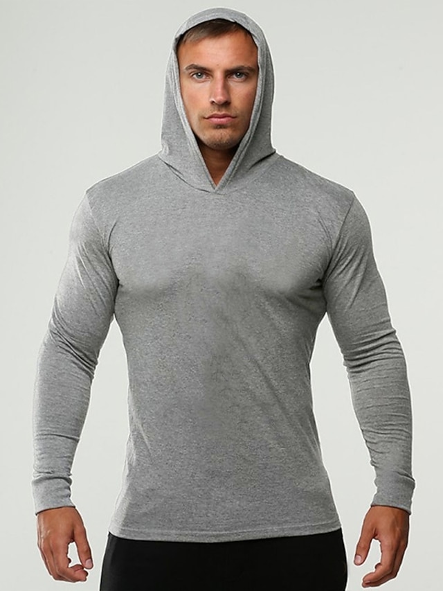 Homme Sweat à capuche Sweat-shirt Manches Longues Top L'hiver Spandex ...