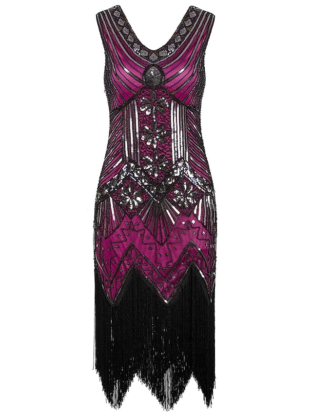 Řvoucí 20s 20. léta 20. století Koktejlky Vintage šaty Bubenové šaty ...