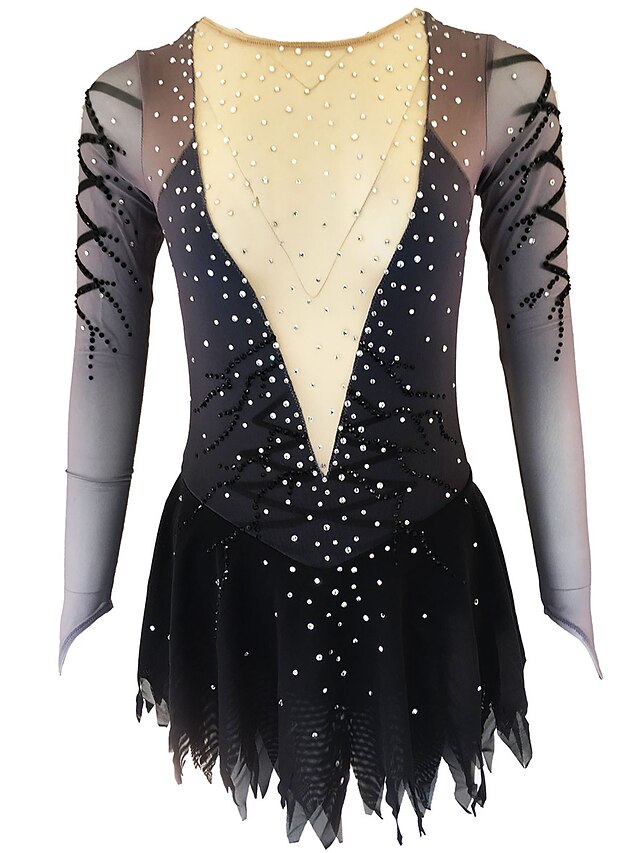 Figure Skating Dress Women's Girls' Ice Skating Dress Outfits Black ...