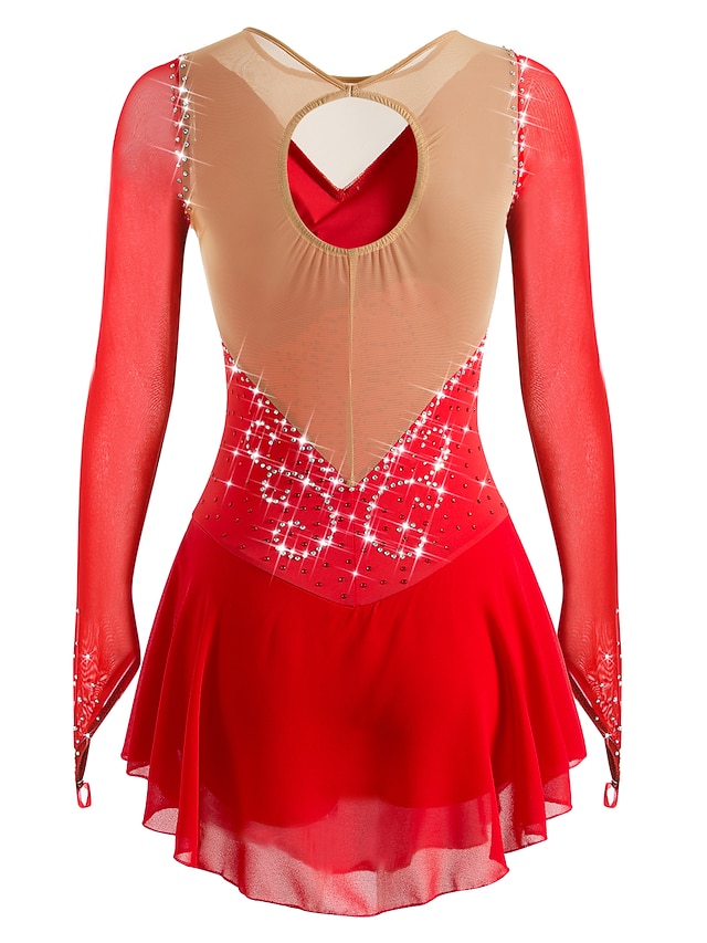 Figure Skating Dress Women's Girls' Ice Skating Dress White Black Red ...