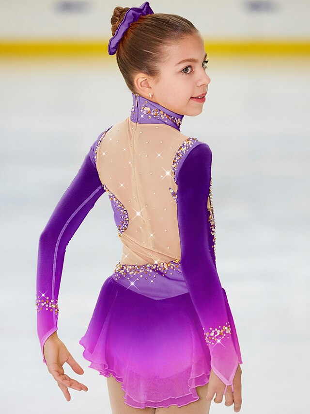 Figure Skating Dress Women's Girls' Ice Skating Dress Outfits Violet ...