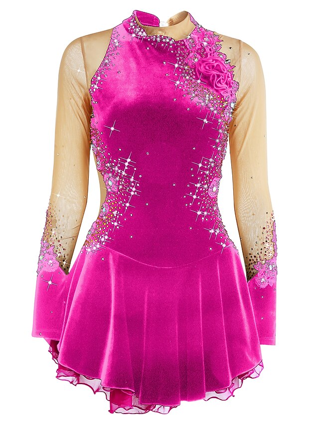 Figure Skating Dress Women's Girls' Ice Skating Dress Black White Dark ...