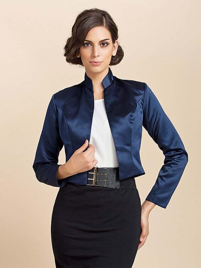 Solid Coats / Jackets Satin Wedding / Party Evening / Casual Wedding ...