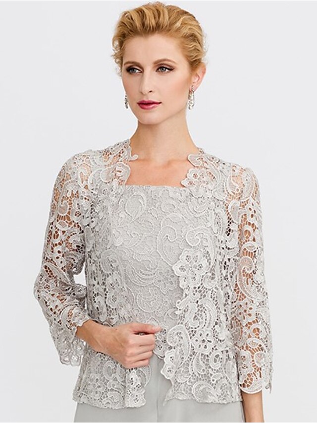 Mother's Wraps Bolero Coats / Jackets Elegant 3/4 Length Sleeve Floral ...