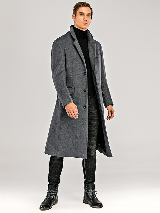 Herr Vinterkappa Yllekappa Rock Utomhus Kontor Vinter Höst Polyester ...