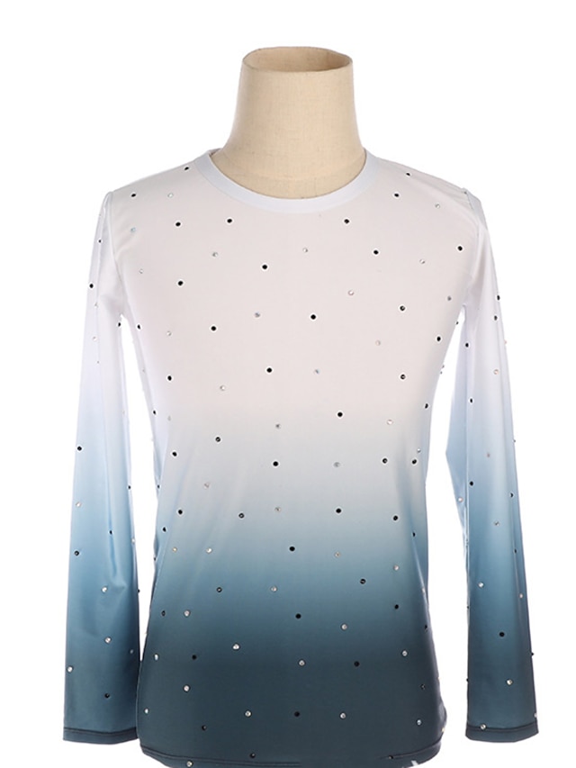 Figure Skating Top Men's Boys' Ice Skating Outfits Top White High ...
