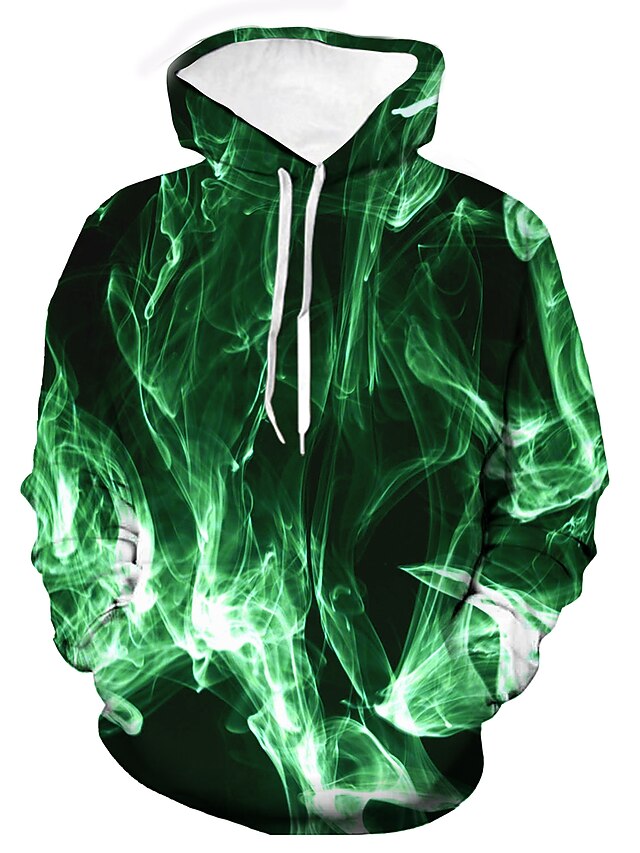 Men's Graphic Hellfire Flames Flame Hoodie Hoodies Sweatshirt Basic ...