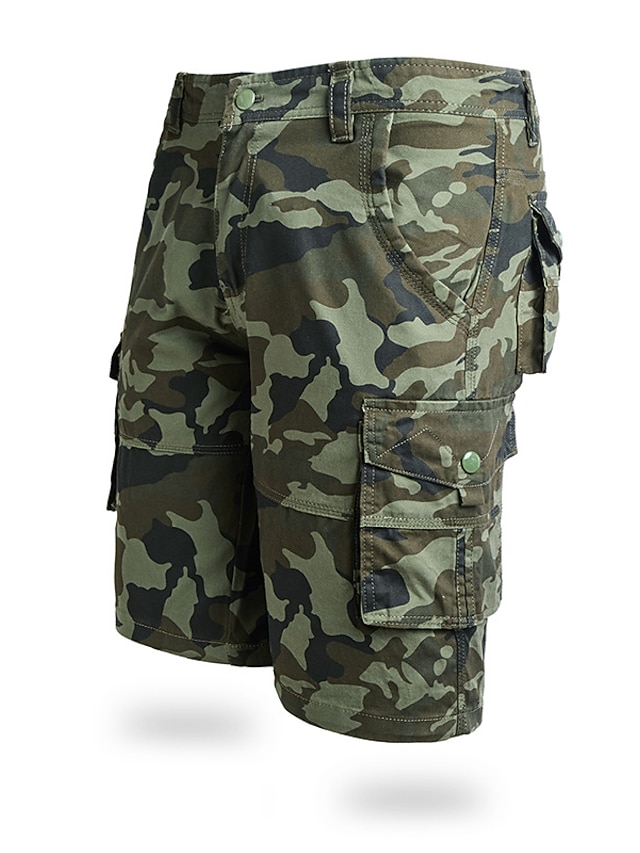 Homme Short Cargo Short Shorts de Randonnée Multi poche Camouflage ...