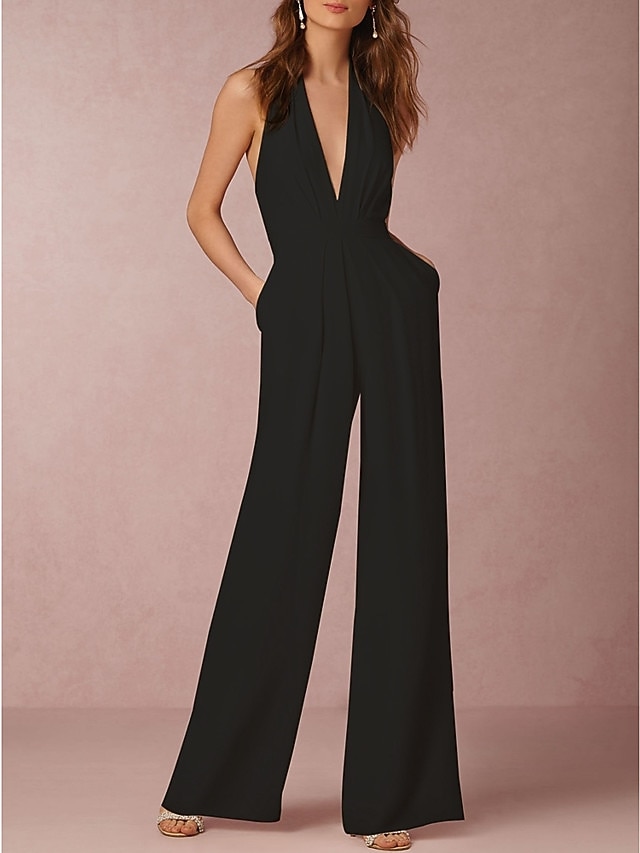 Jumpsuits Evening Gown Minimalist Dress Wedding Guest Formal Evening ...