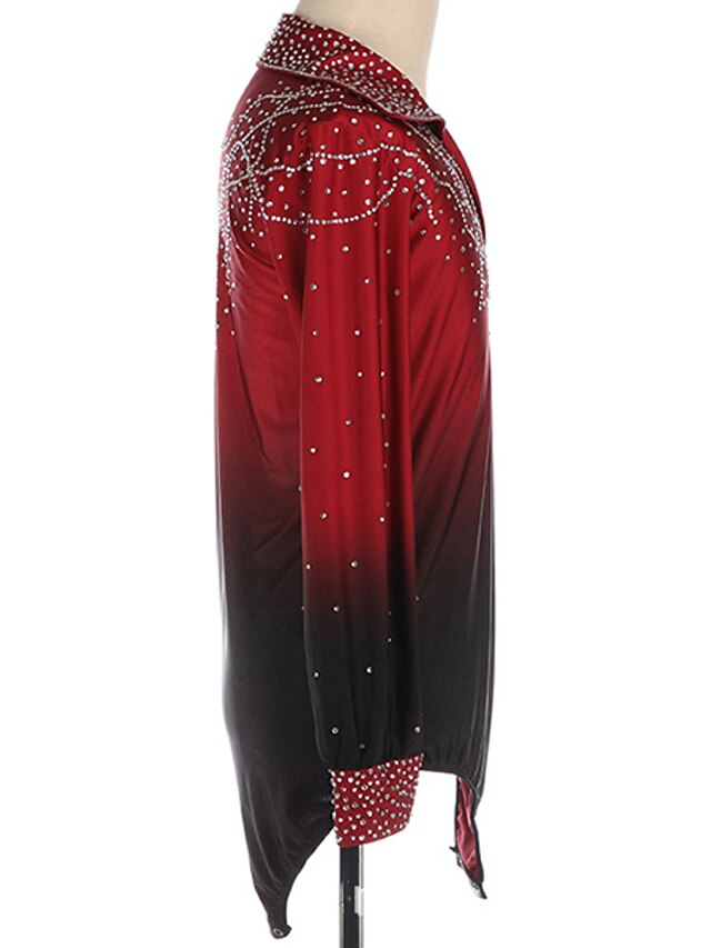 Figure Skating Top Men's Boys' Ice Skating Outfits Top Red High ...