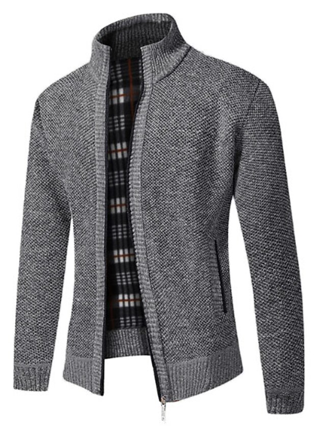 Men's Sweater Cardigan Sweater Zip Sweater Sweater Jacket Fleece ...