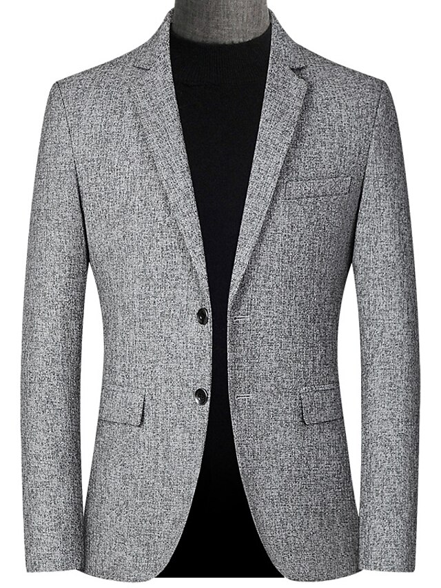 Men's Winter Coat Wool Coat Overcoat Short Coat Blazer Formal Daily ...