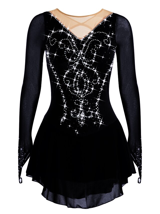 Figure Skating Dress Women's Girls' Ice Skating Dress White Black Red ...