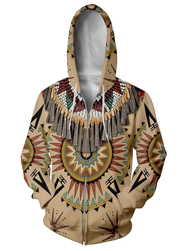 Men's Tribal Hoodie Hoodies Sweatshirt Vintage Ethnic Style Retro ...