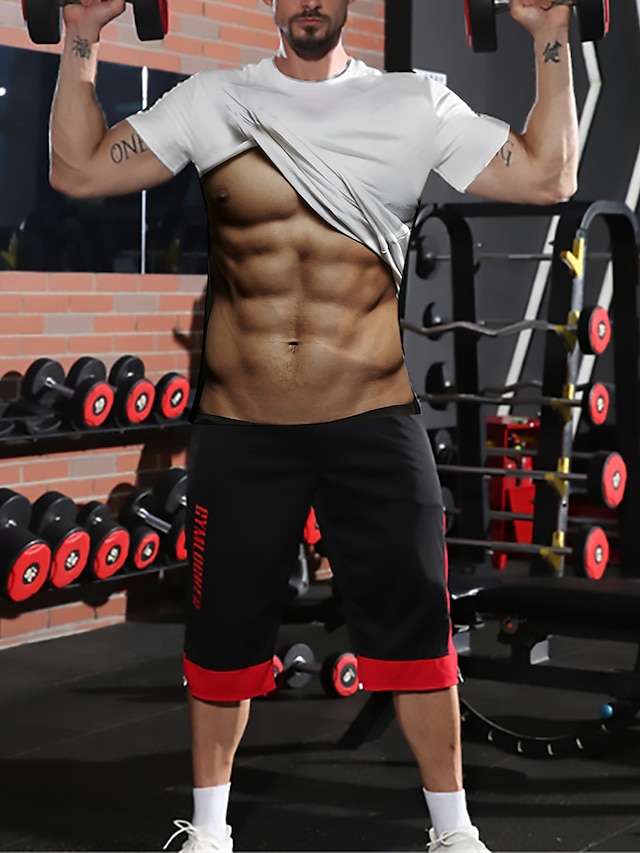 Men's Unisex Tee T shirt Shirt 3D Print Graphic Prints Muscle Figure ...
