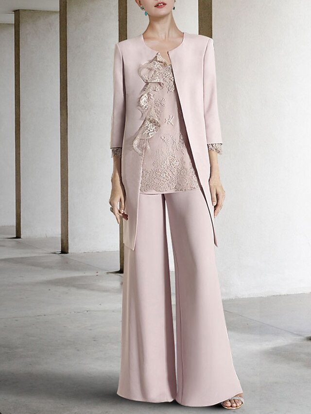 Jumpsuit / Pantsuit 3 Piece Mother of the Bride Formal Wedding Guest ...