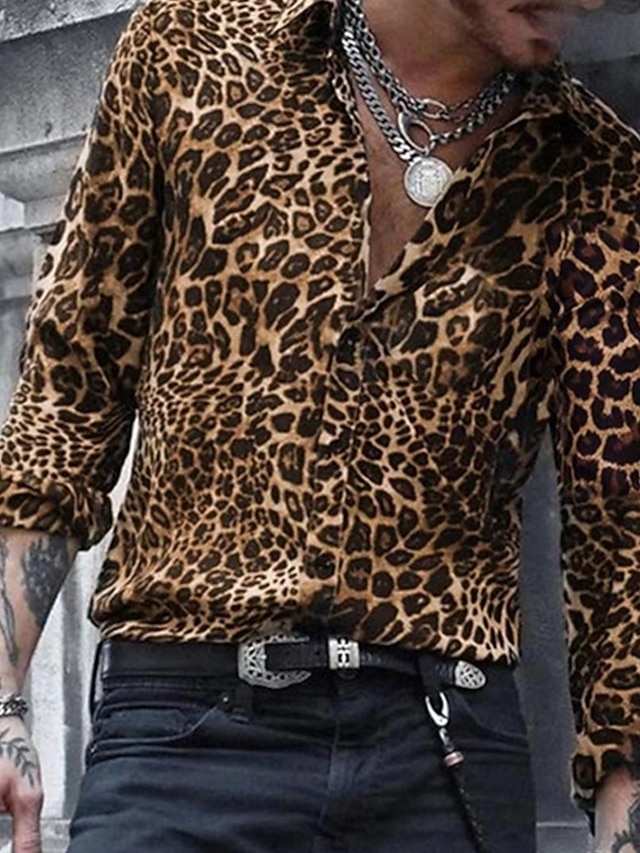 Leoparden Hemd Herren