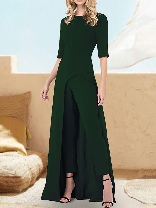 Jumpsuits Evening Gown Elegant Dress Red Green Dress Formal Wedding ...