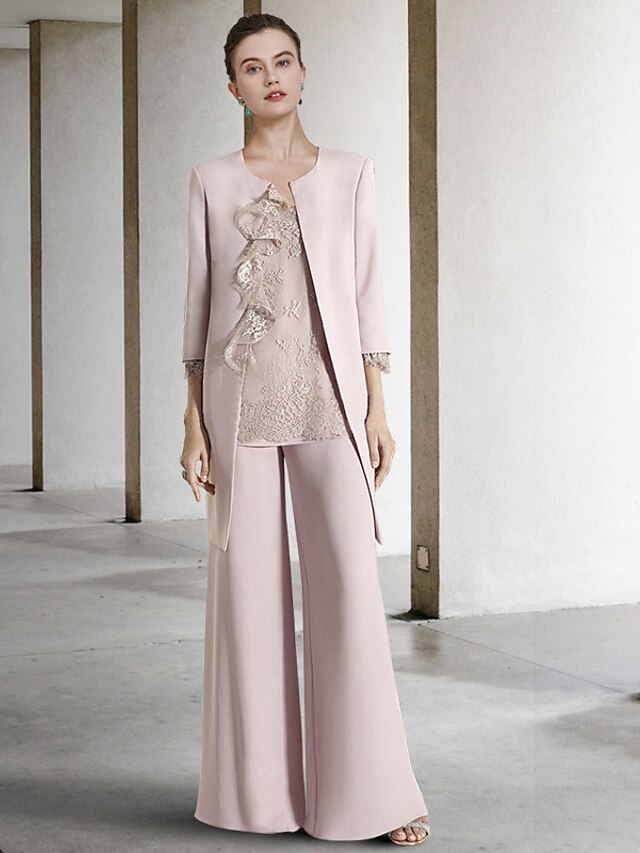 Jumpsuit / Pantsuit 3 Piece Mother of the Bride Formal Wedding Guest ...