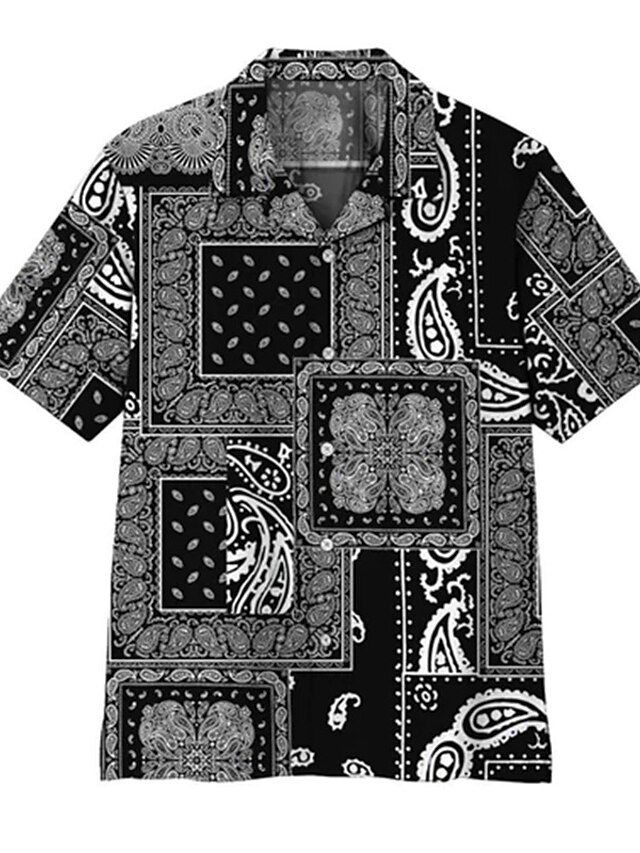Homme Chemise Chemisette Chemise d'été Chemise graphique Tribal Noix de ...