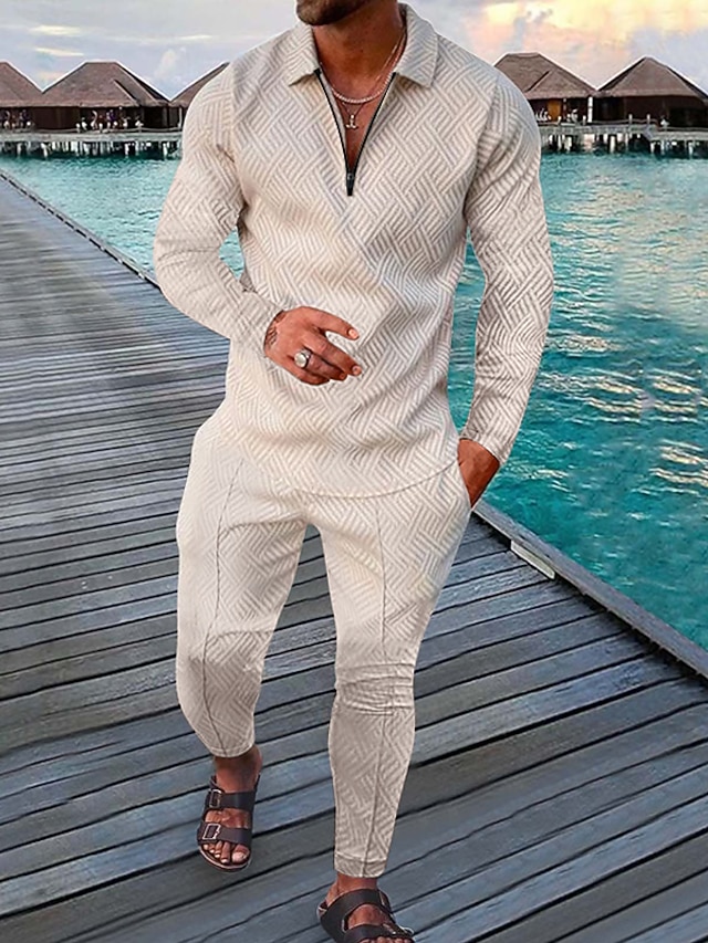 Homme Ensembles chemise et pantalon Tenues 2 pièces POLO Col rabattu ...